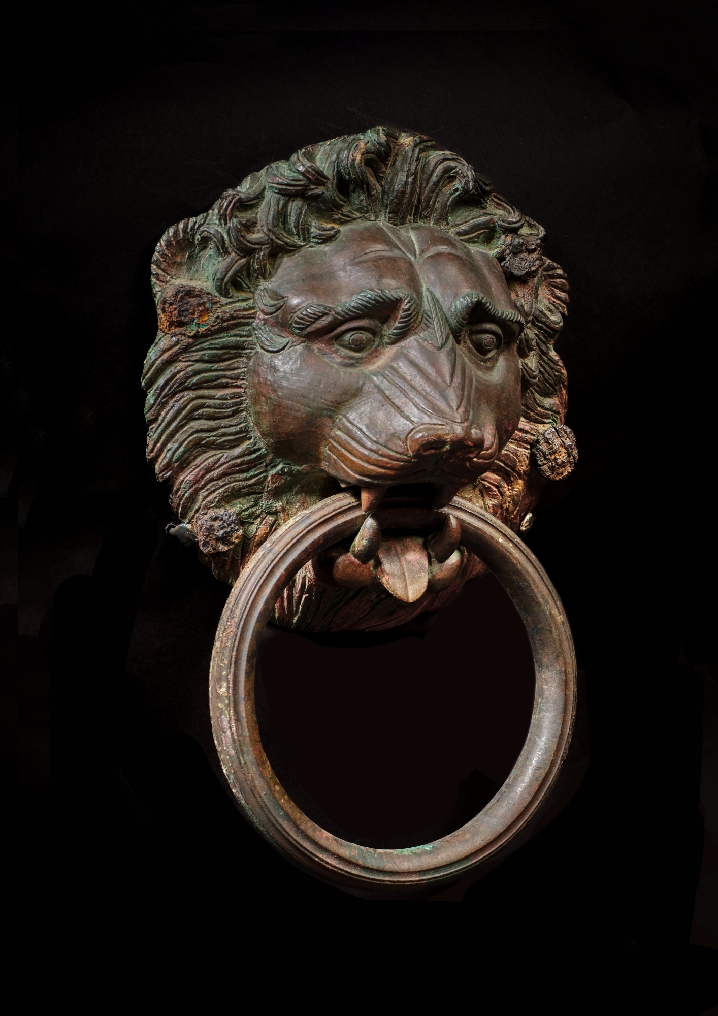 Roman School, 2nd Century | A Large Roman Bronze Lion-head Handle ...