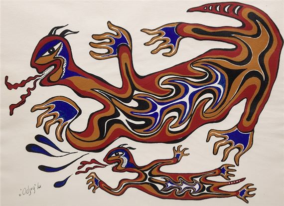 Daphne Odjig | Water Spirits (1968) | MutualArt