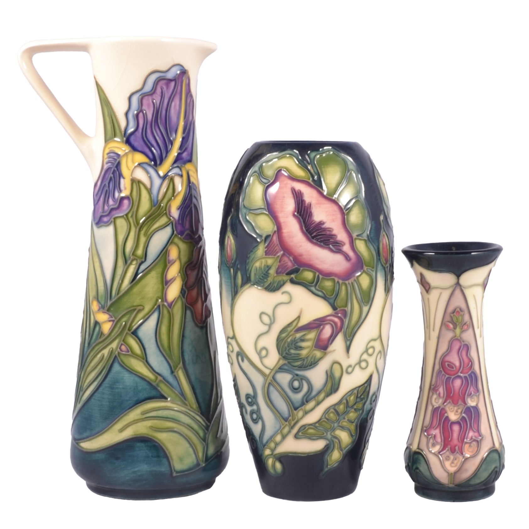 William Moorcroft | Moorcroft Pottery, three assorted vessels | MutualArt