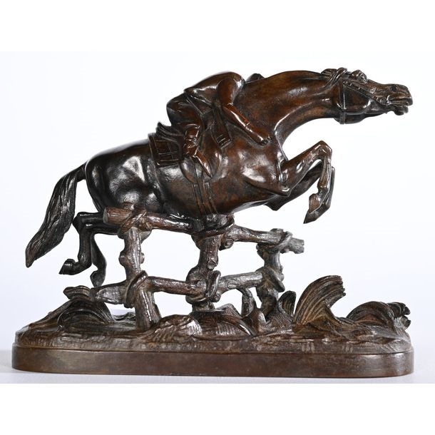 Paul Joseph Raymond Gayrard | Monkey riding a horse and jumping a hedge ...