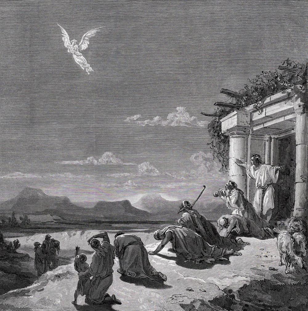 Gustave Doré | The Angel Raphael and the Family of Tobit (from Dore's ...