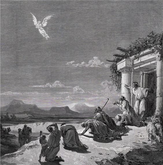 Gustave Doré | The Angel Raphael and the Family of Tobit (from Dore's ...