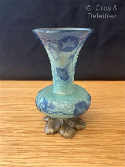 Emile Gallé | Emile GALLE (1846-1904) Lined glass flared-neck vase with ...