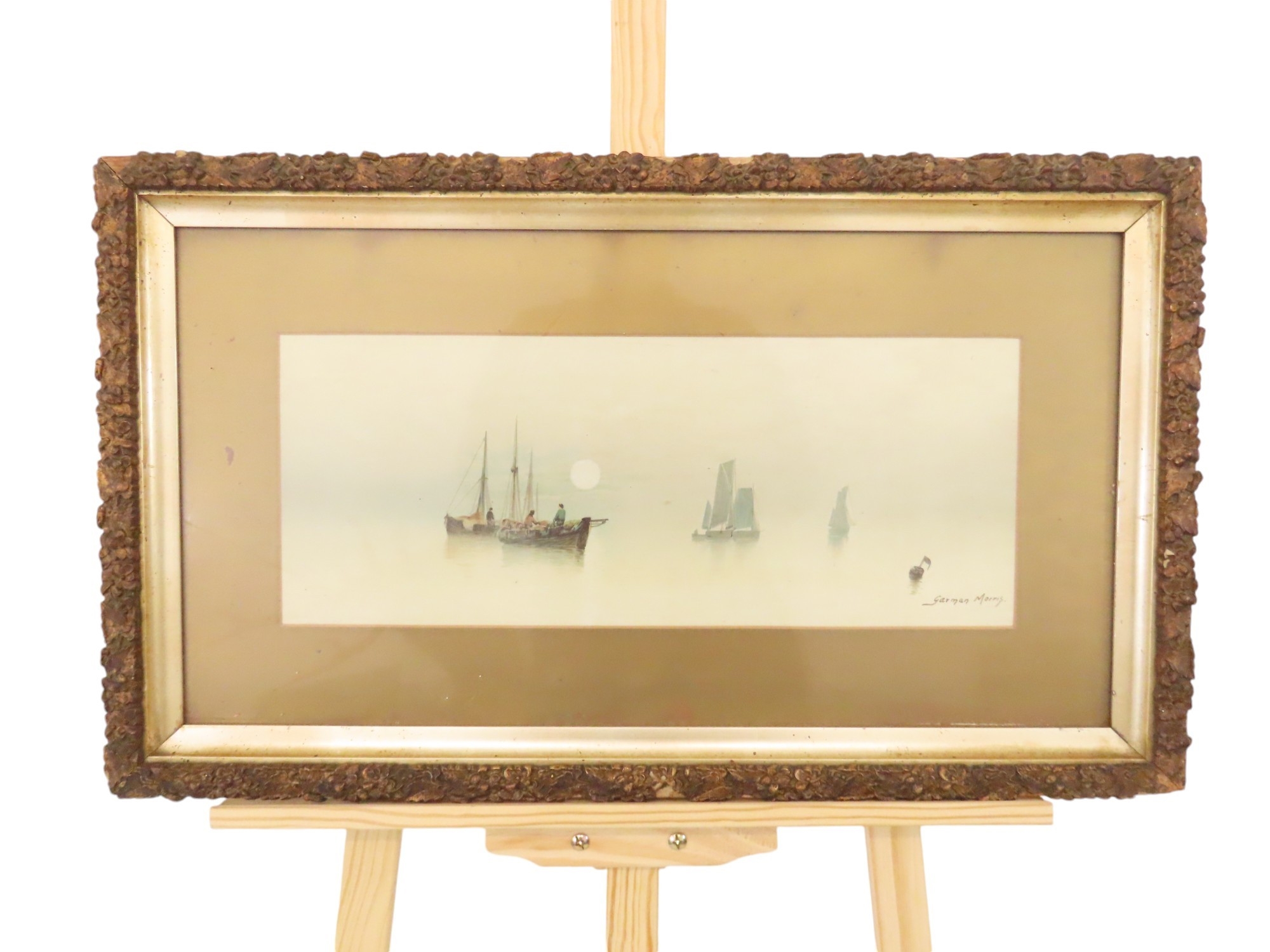 Garman Morris | Sailboats in the moonlight | MutualArt