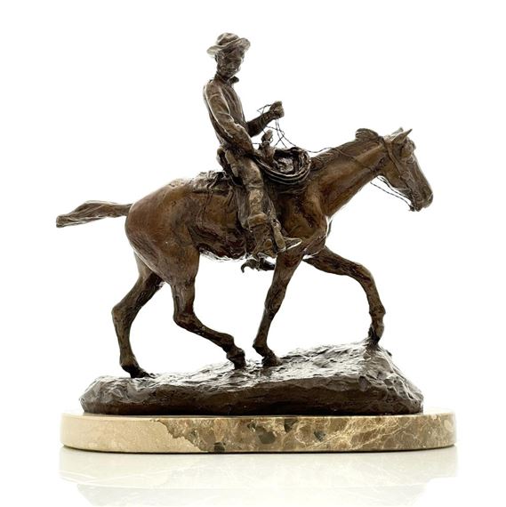 Charles Marion Russell | AFTER CHARLES M RUSSELL WILL ROGERS BRONZE ...