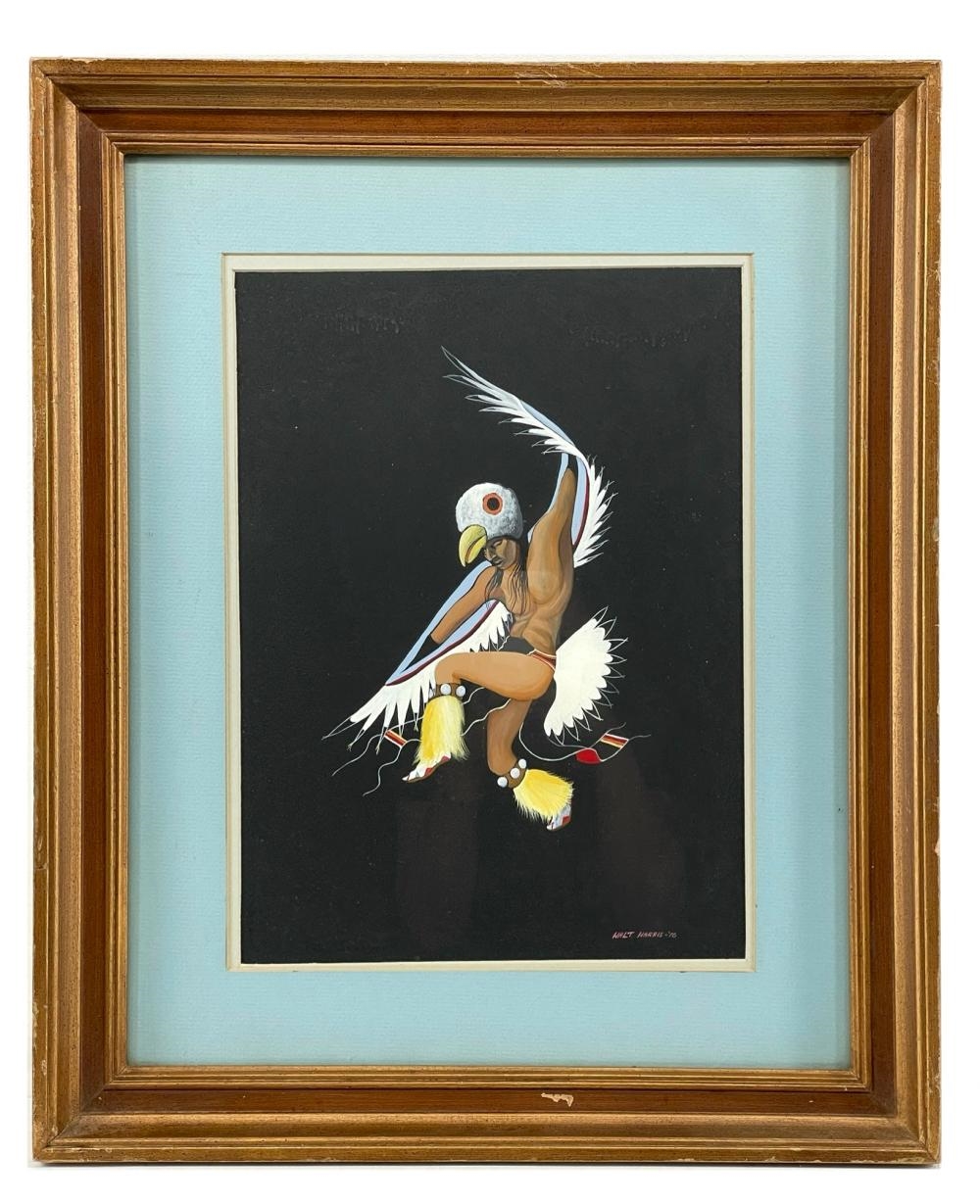 Walter Harris | WALT HARRIS INDIAN DANCER GOUACHE (1976) | MutualArt