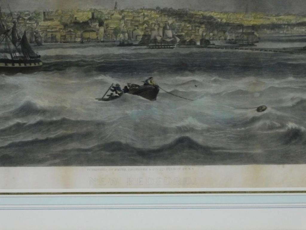 William Wellstood | Colored Engraving Of New Bedford Harbor | MutualArt