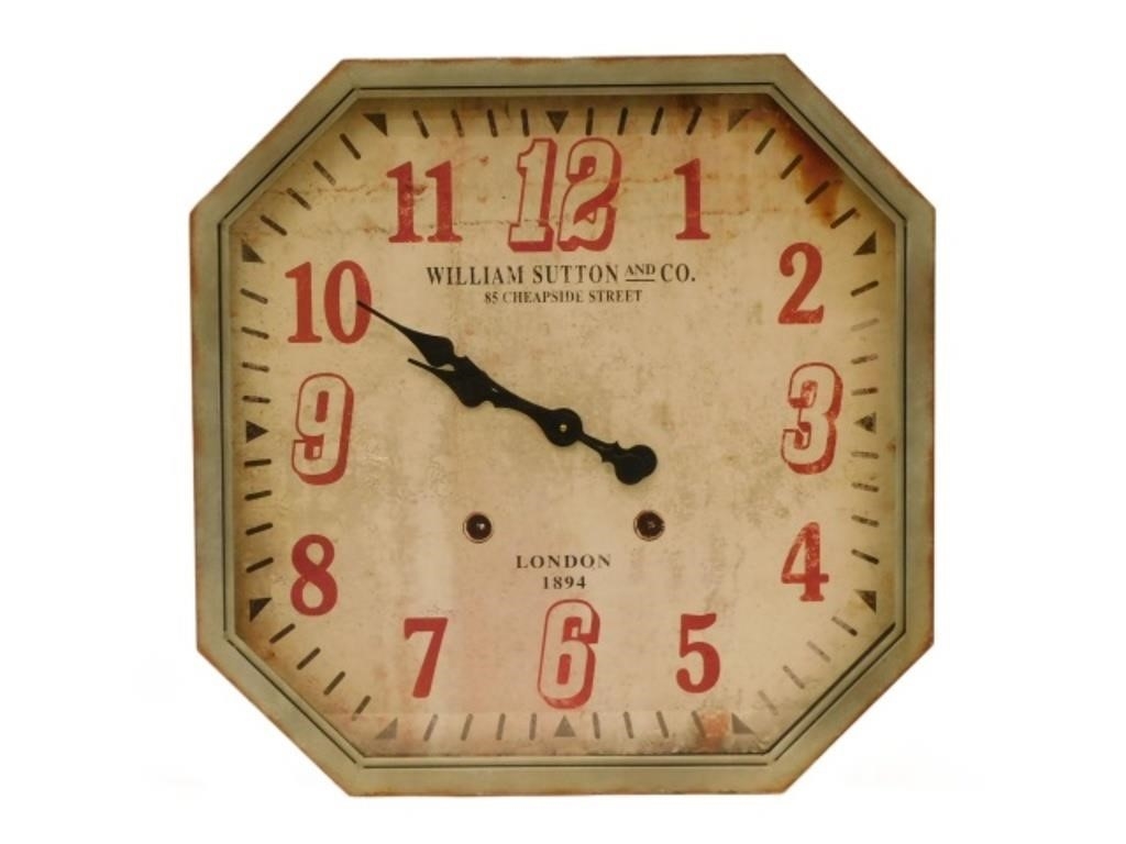 William Sutton | Industrial Style Advertising Clock (1894) | MutualArt