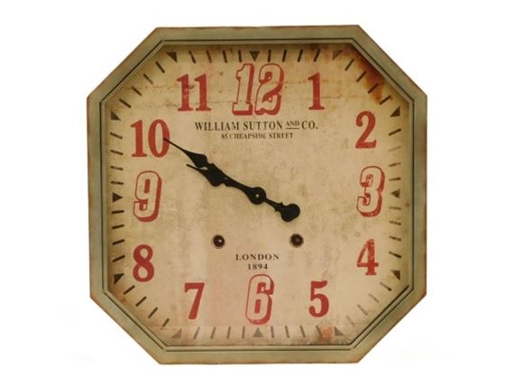 William Sutton | Industrial Style Advertising Clock (1894) | MutualArt