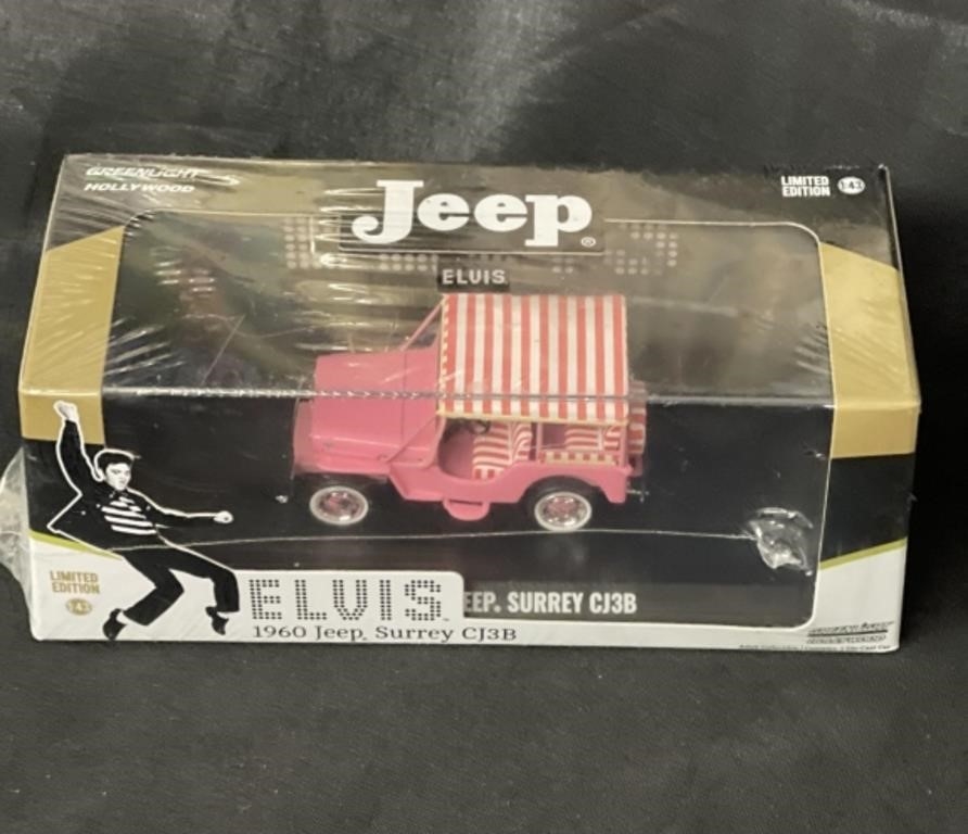 Elvis Presley | Elvis Presley pink 1960 Jeep Surrey CJ3b (1960) | MutualArt