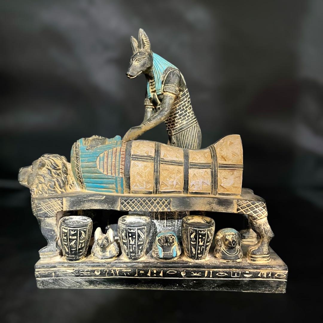 Egyptian School | Ancient Egyptian god of death Anubis Tutankhamun ...