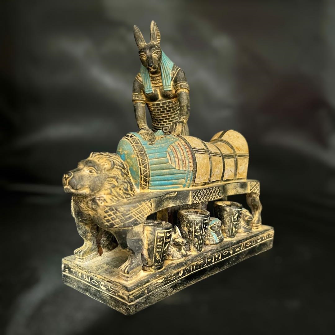 Egyptian School | Ancient Egyptian god of death Anubis Tutankhamun ...