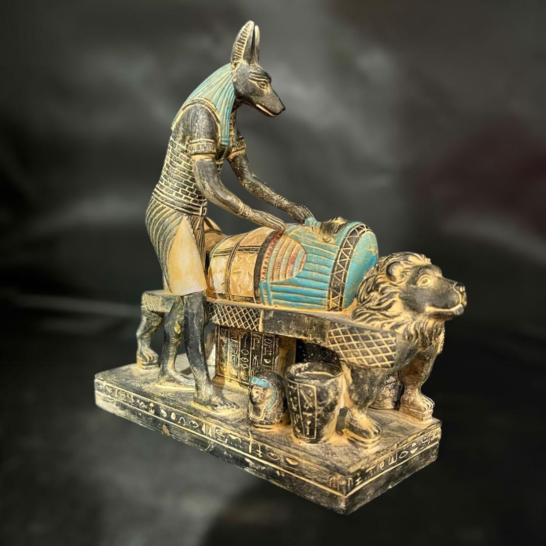 Egyptian School | Ancient Egyptian god of death Anubis Tutankhamun ...