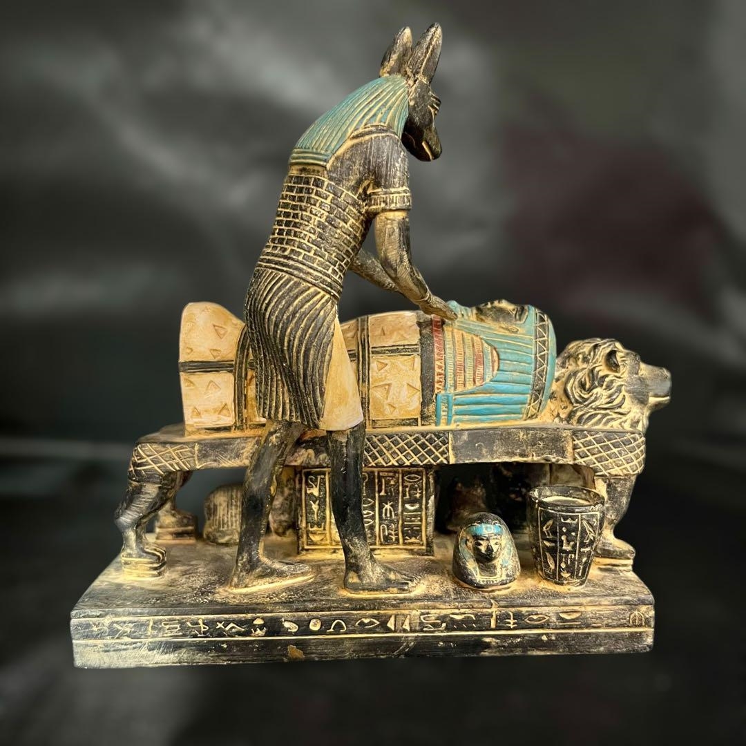 Egyptian School | Ancient Egyptian god of death Anubis Tutankhamun ...