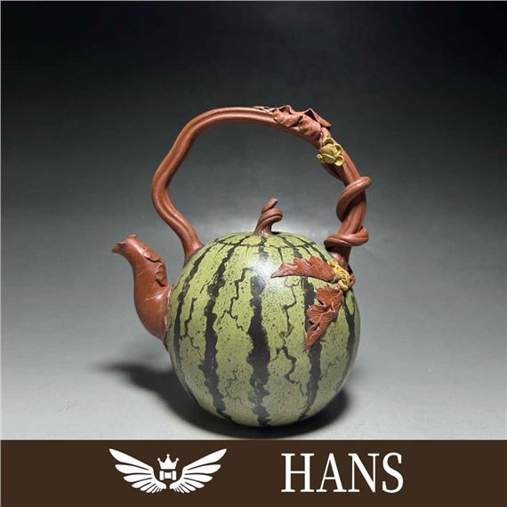 Jiang Rong | Collection of handmade purple clay teapots (19) | MutualArt