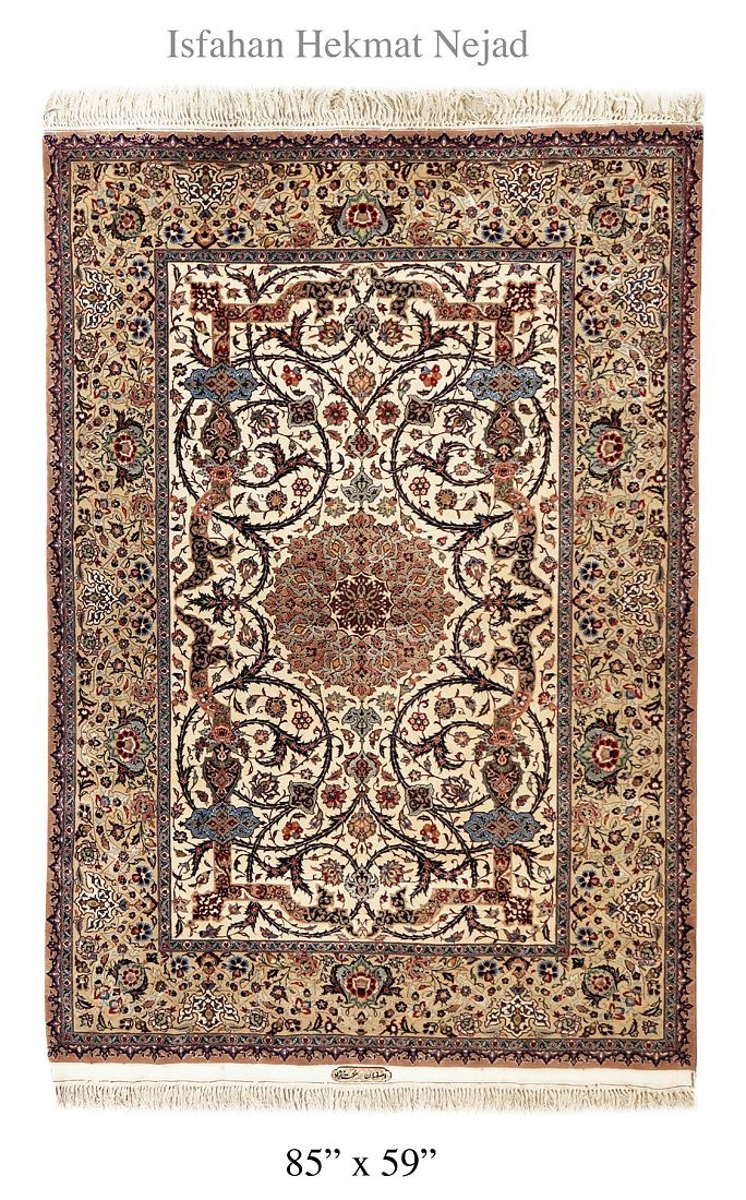 Hekmat Nejad | An Exquisite Persian Isfahan Wool Silk Rug, Hekmat Nejad ...