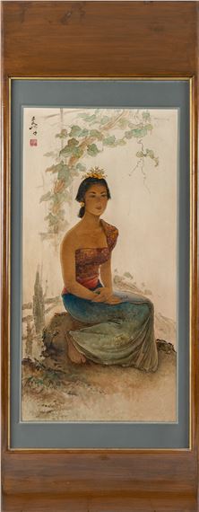Lee Man Fong | Portrait of a Seated Lady | MutualArt