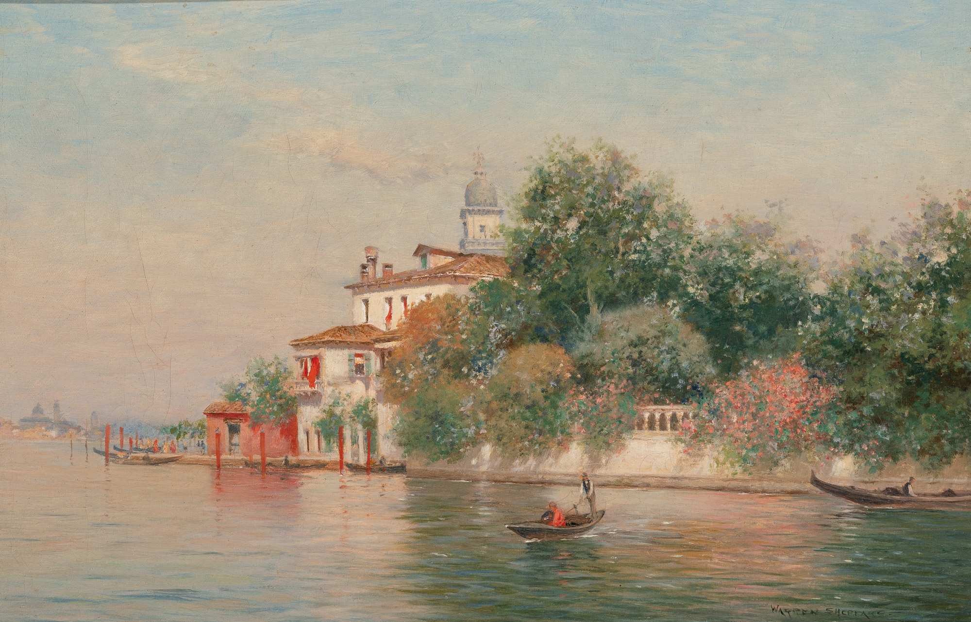 Warren W. Sheppard | View of a Gondola in a Venetian Canal | MutualArt