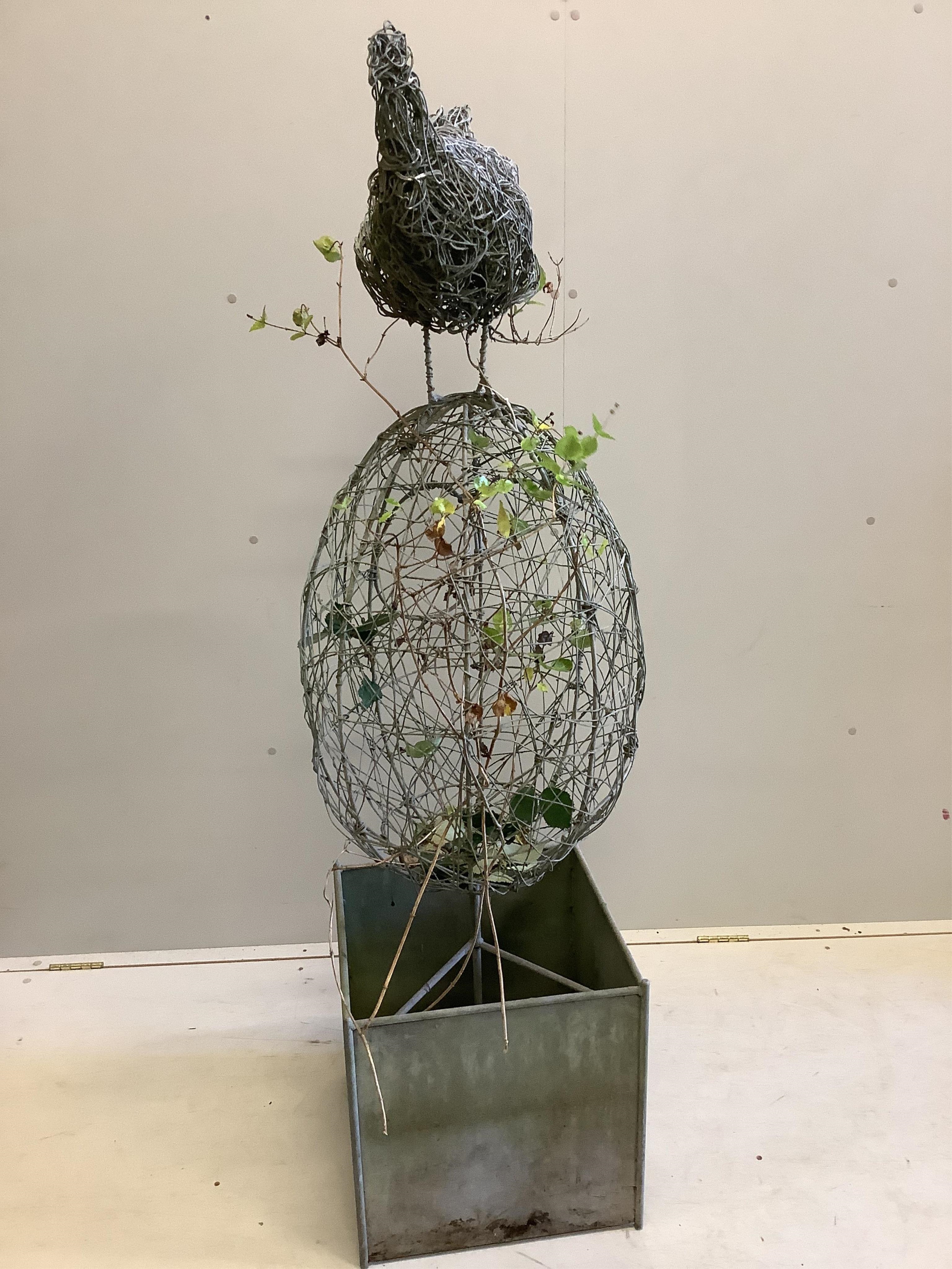 Rupert Till | A Rupert Till wire work sculpture 'Chicken or Egg | MutualArt