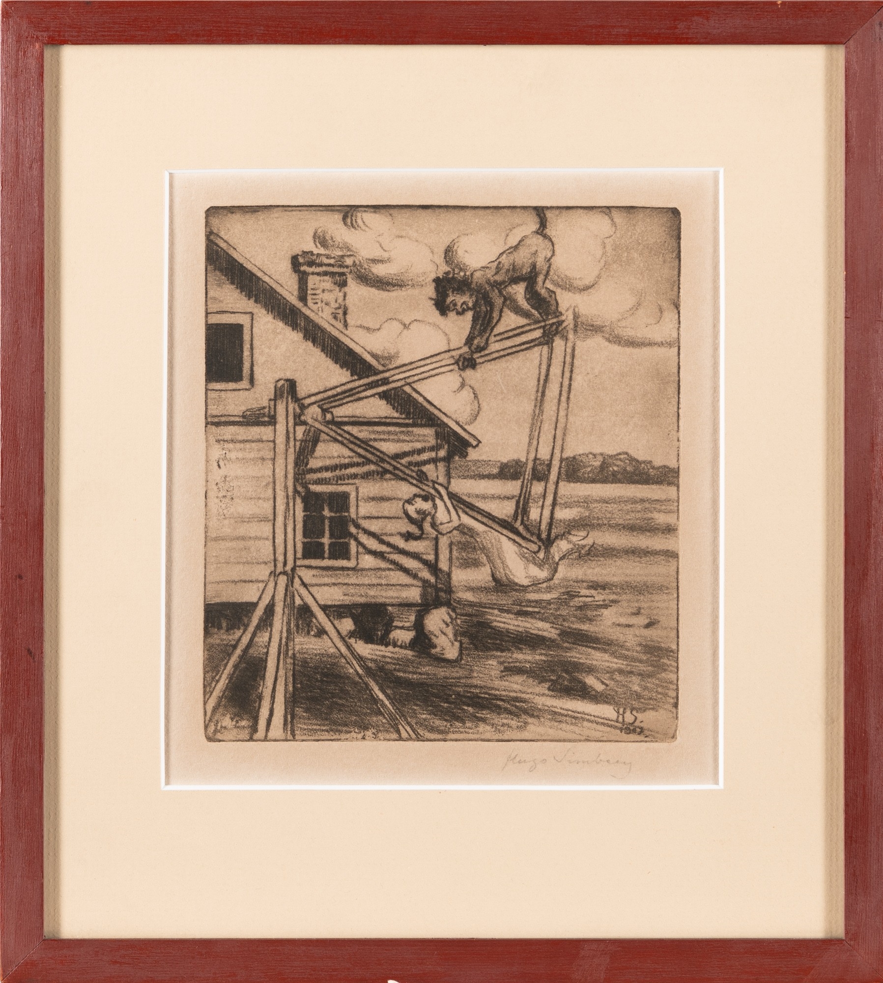 Hugo Simberg | Piru kiikussa | MutualArt