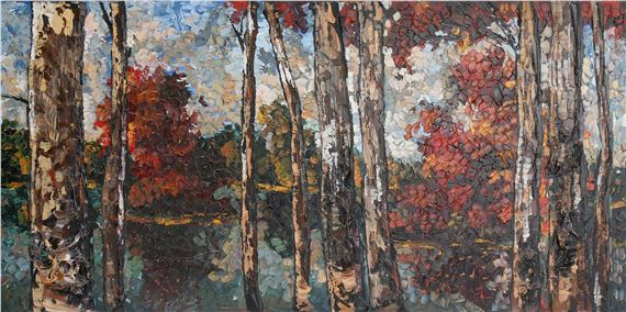 Maya Eventov | Silver birch trees | MutualArt