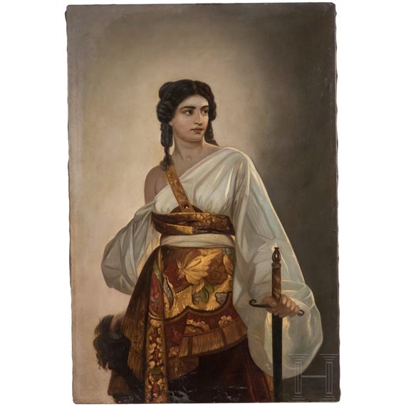 August Riedel | Bathing Roman woman | MutualArt