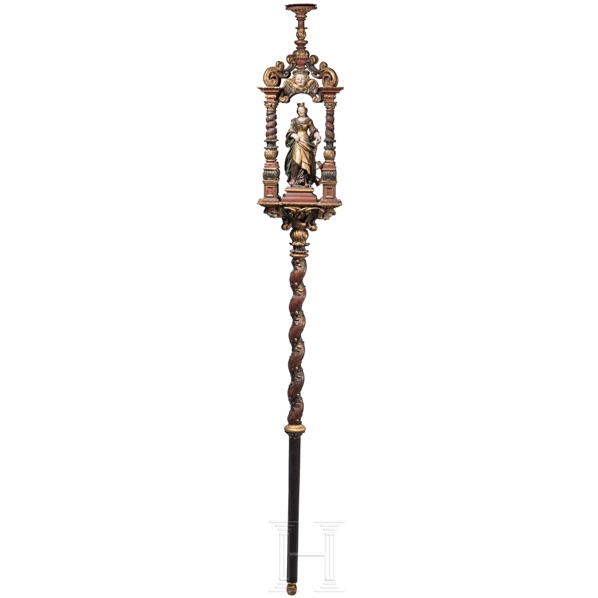 German School, 17th Century | Processional pole with Saint Catharine ...