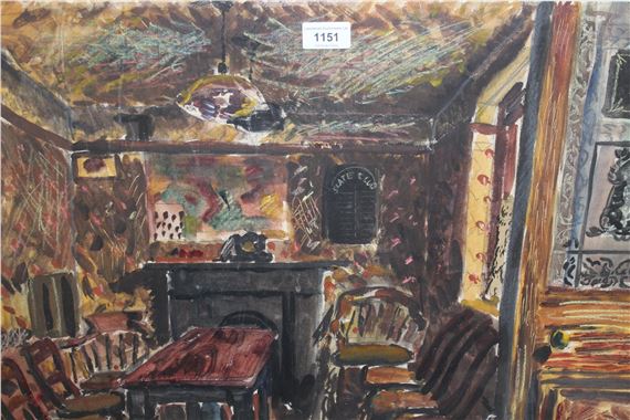 George Hooper | interior scene with table and chairs | MutualArt