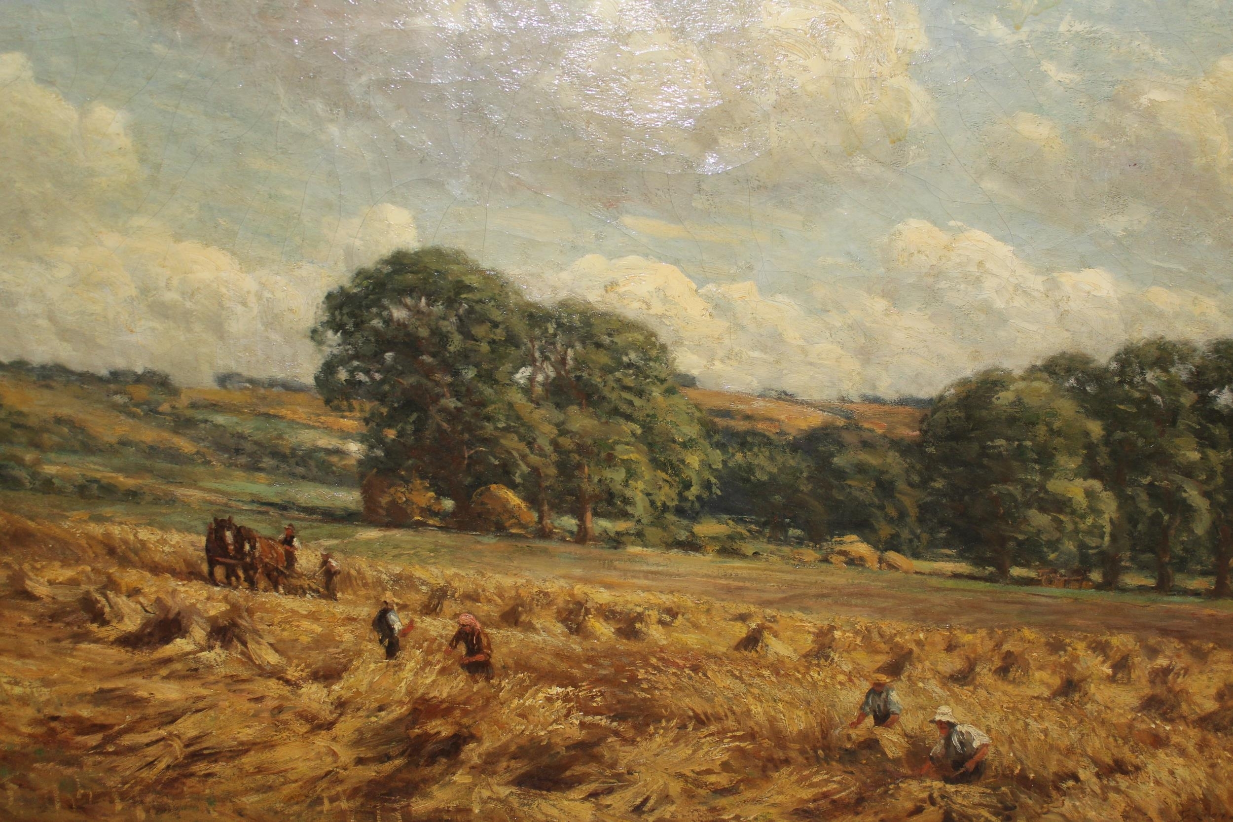 George Leon Little | Figures harvesting (Early 20th Century) | MutualArt