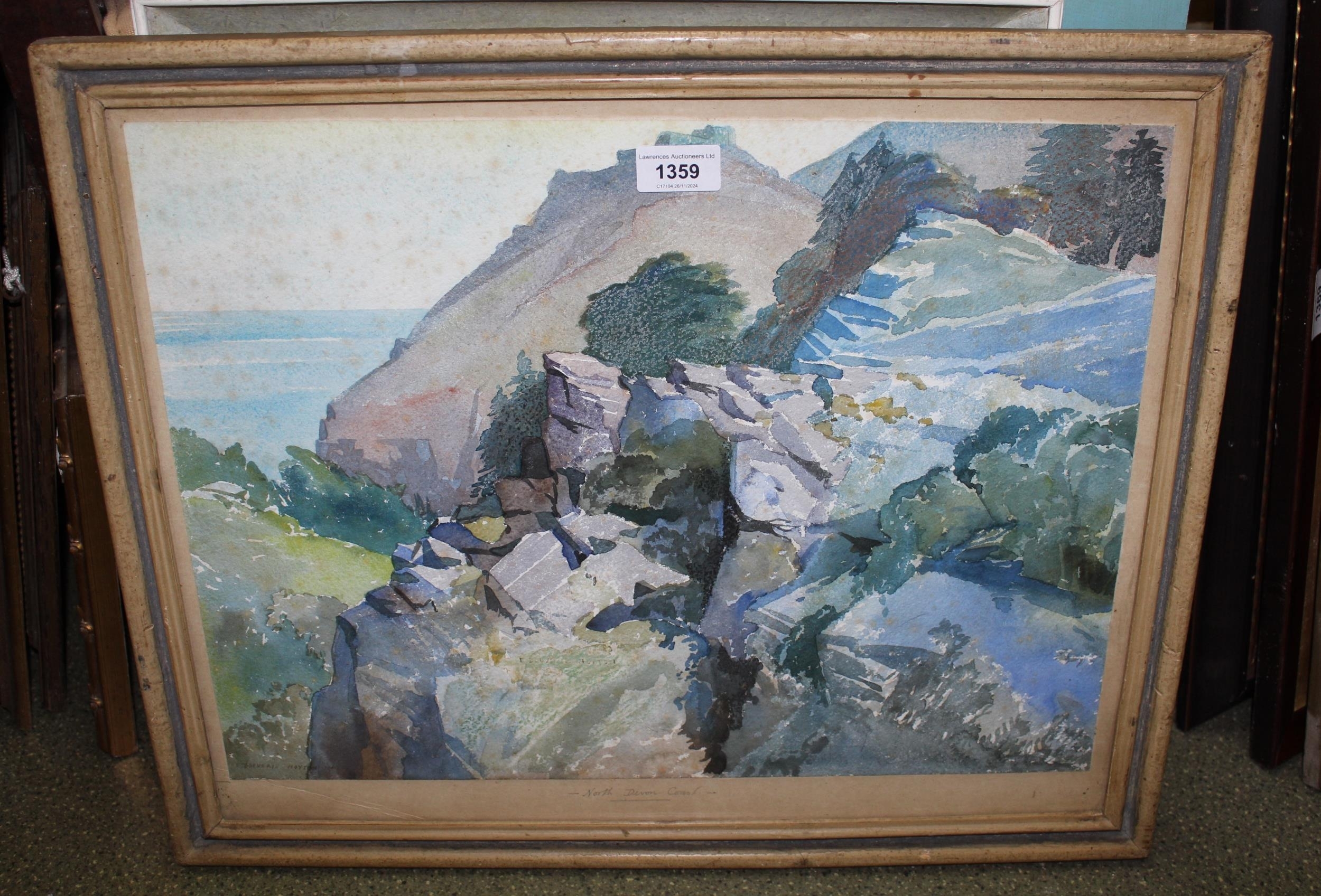 Bouverie Hoyton | Rocky coastal scene on North Devon coast | MutualArt