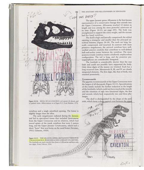 Chip Kidd | Jurassic Park: original dust-jacket artwork | MutualArt