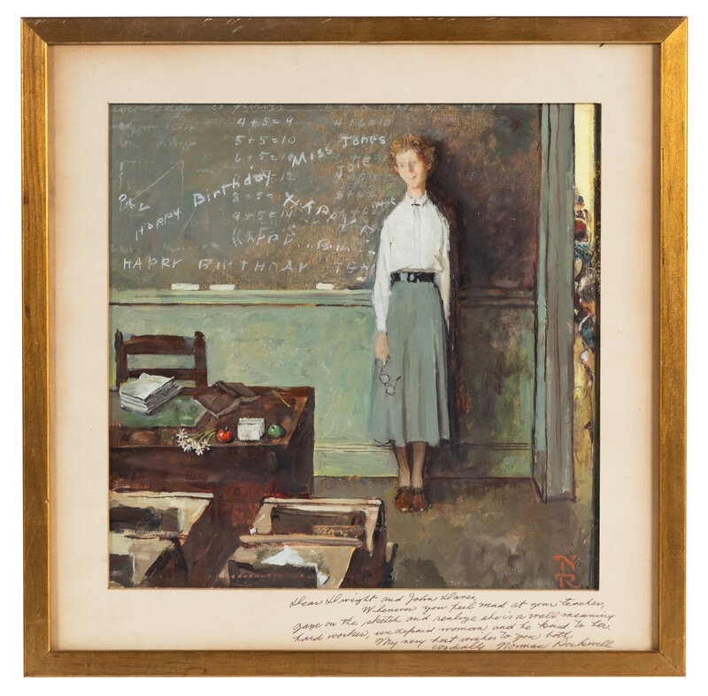Norman Rockwell | Study for Happy Birthday Miss Jones | MutualArt