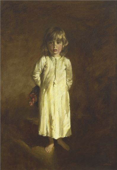 Aaron Shikler | Portrait of Cathy (1959) | MutualArt