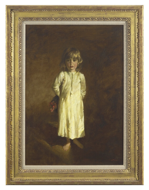 Aaron Shikler | Portrait of Cathy (1959) | MutualArt