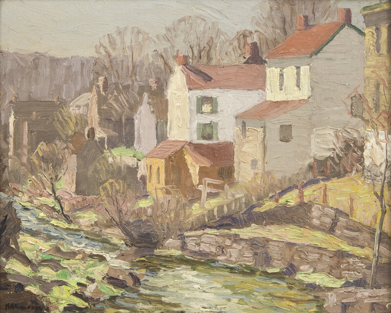 Kenneth Nunamaker | Houses by a River | MutualArt
