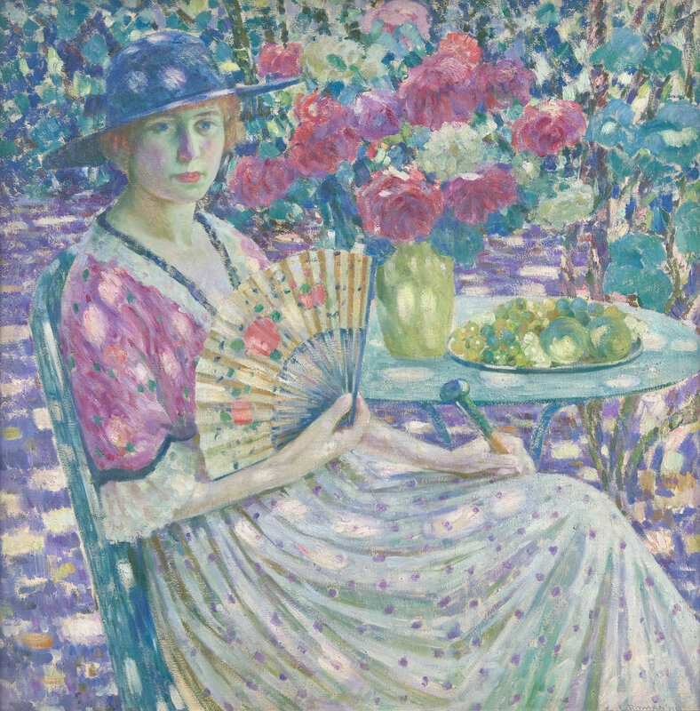 Louis Ritman | Girl with a Fan (1914) | MutualArt