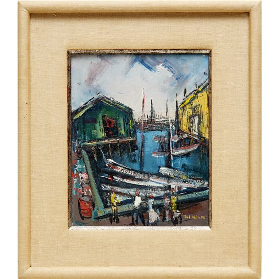 Sol Wilson | Boats at harbor | MutualArt