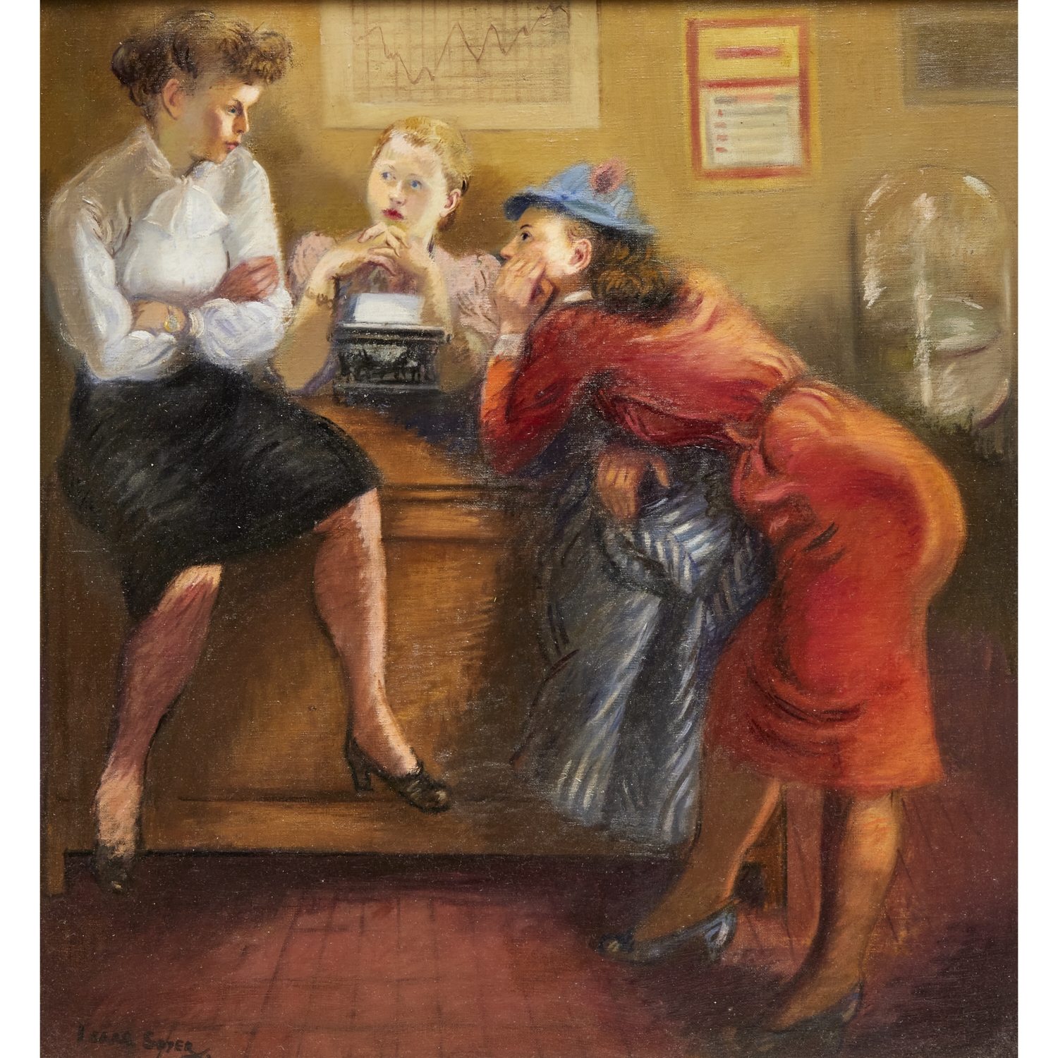 Isaac Soyer | Office Girls (1939) | MutualArt
