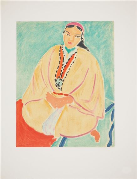 Henri Matisse | Henri MATISSE - Young Moroccan woman (1954) | MutualArt