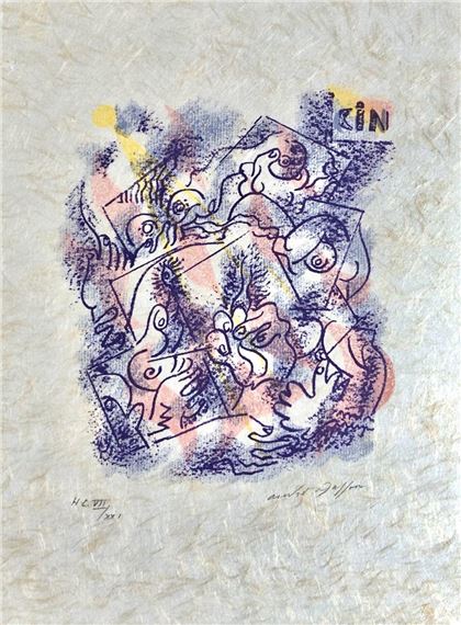 André Masson | André Masson - Une étoile de craie (1973) | MutualArt