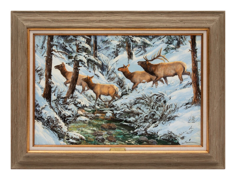 Bill Freeman | Elk In Snow | MutualArt