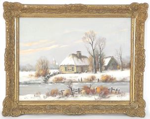 Anton Muller | Dutch Winter Scene | MutualArt
