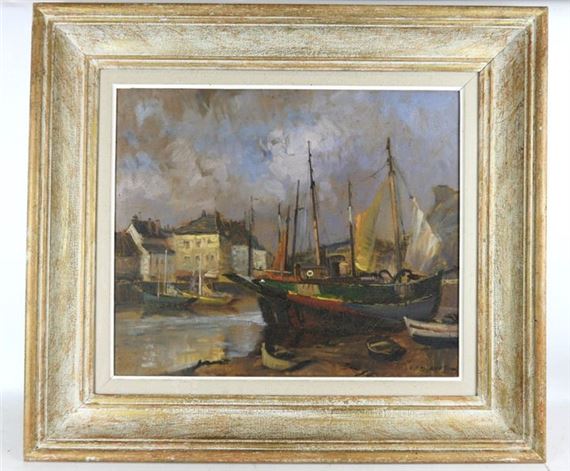 Lucien Fournet | View of the port | MutualArt