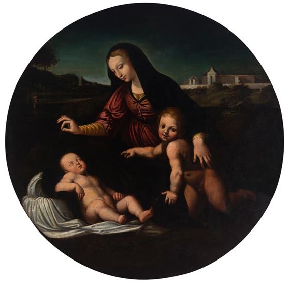 Italian School, 17th Century | Virgin and Child sleeping and Saint John the Baptist (17th ...