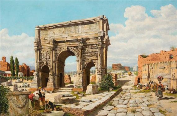 Ramón Tusquets Maignon | Arch of Triumph in Rome (1837) | MutualArt