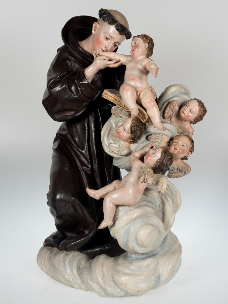 Nicola Fumo | Saint Anthony with Child and Angels (1647) | MutualArt