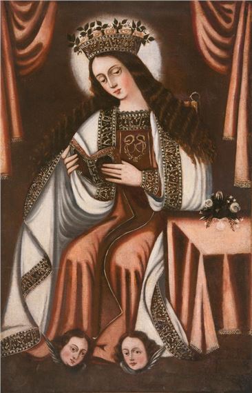 Virreinal School, 18th Century | Virgin Mary reading (18th Century ...