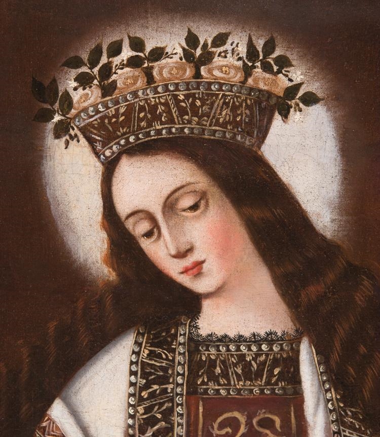 Virreinal School, 18th Century | Virgin Mary reading (18th Century ...