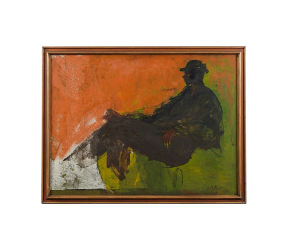 Geoffrey Holder | Portrait of a reclining man, 1963 (1963) | MutualArt