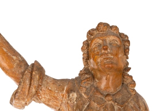 European School, 18th Century | TWO EARLY EUROPEAN CARVED SAINTS ...